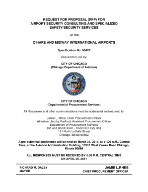 Fillable Online request for proposal (rfp) for airport security consulting and ... Fax Email ...