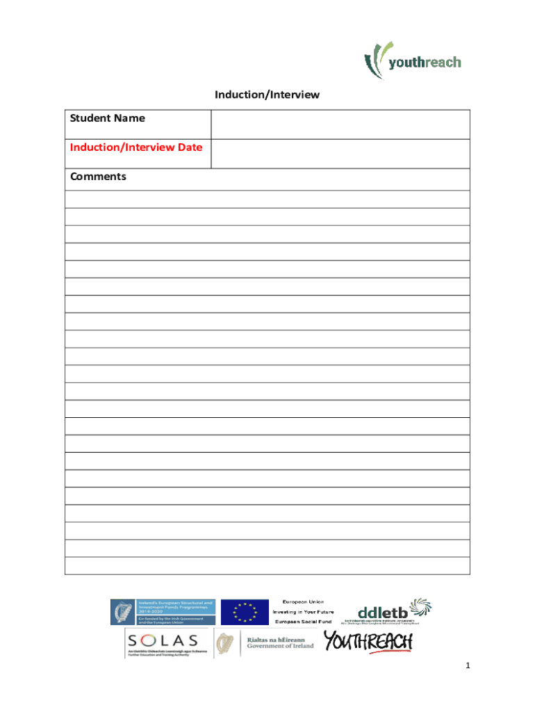 Fillable Online Sample Induction Letter Fax Email Print - pdfFiller