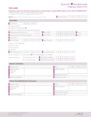 Fillable Online 2003-GB-2200025 REV ARMMs Preg Report Form IRELAND ...