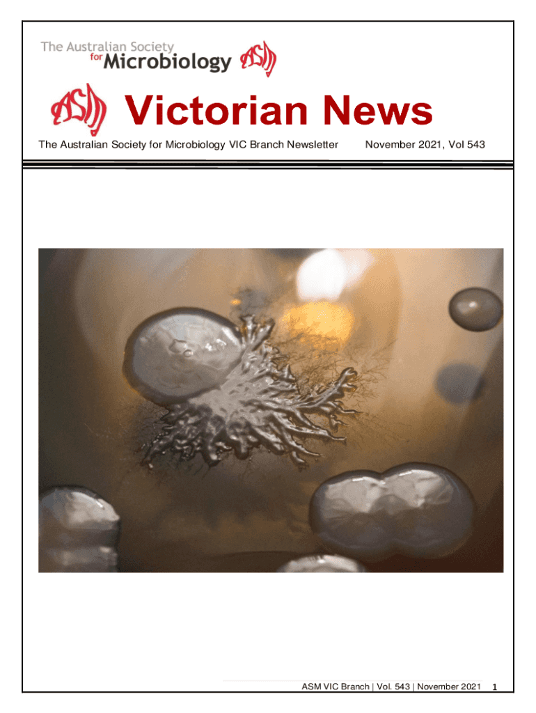 Fillable Online The Australian Society for Microbiology VIC Branch ...