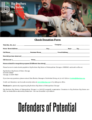 Fillable Online Check Donation Form Fax Email Print - pdfFiller