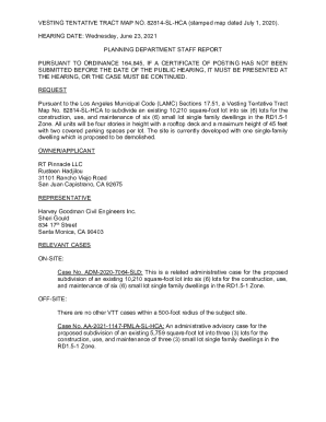 Fillable Online Tentative Tract Map No. 060259 / Conditional Use Permit ...