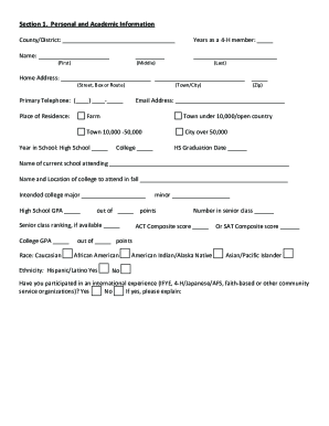 Fillable Online 4-H Forms - Extension Marinette County - UW-Madison Fax ...