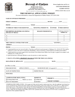 Fillable Online TREE REMOVAL APPLICATION / PERMIT Fax Email Print ...