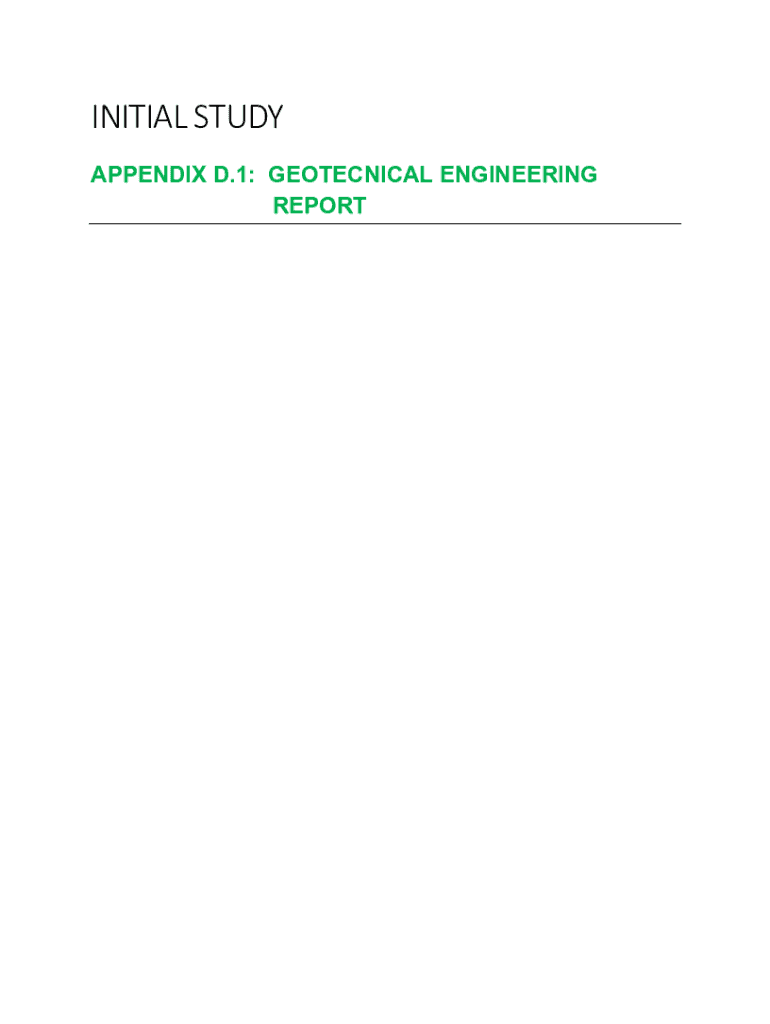 Fillable Online Geotechnical Engineering Report - Los Angeles City ...
