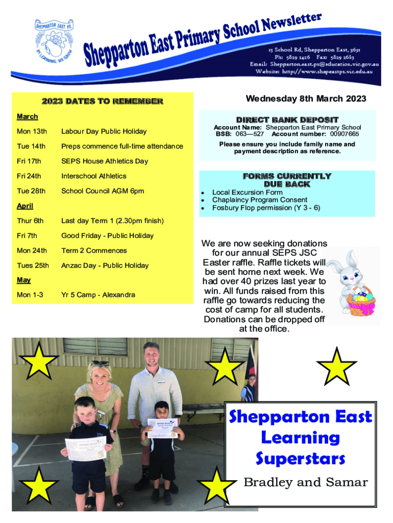 Fillable Online Shepparton East Learning Superstars Fax Email Print ...