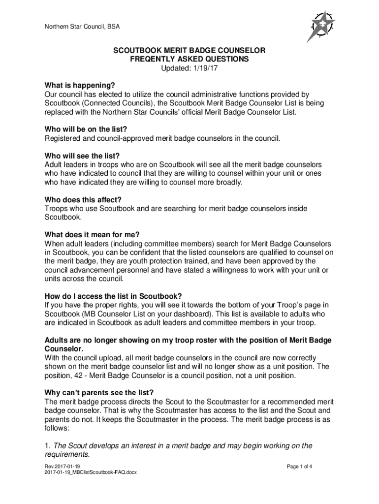 Fillable Online Assigning Merit Badge Counselors to Scouts in Scoutbook ...