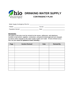 emergency operations plan template for public water systems - epa ohio ...