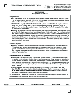 Fillable Online Application for Service Retirement Tier 2, 3, 4 and 6 ...
