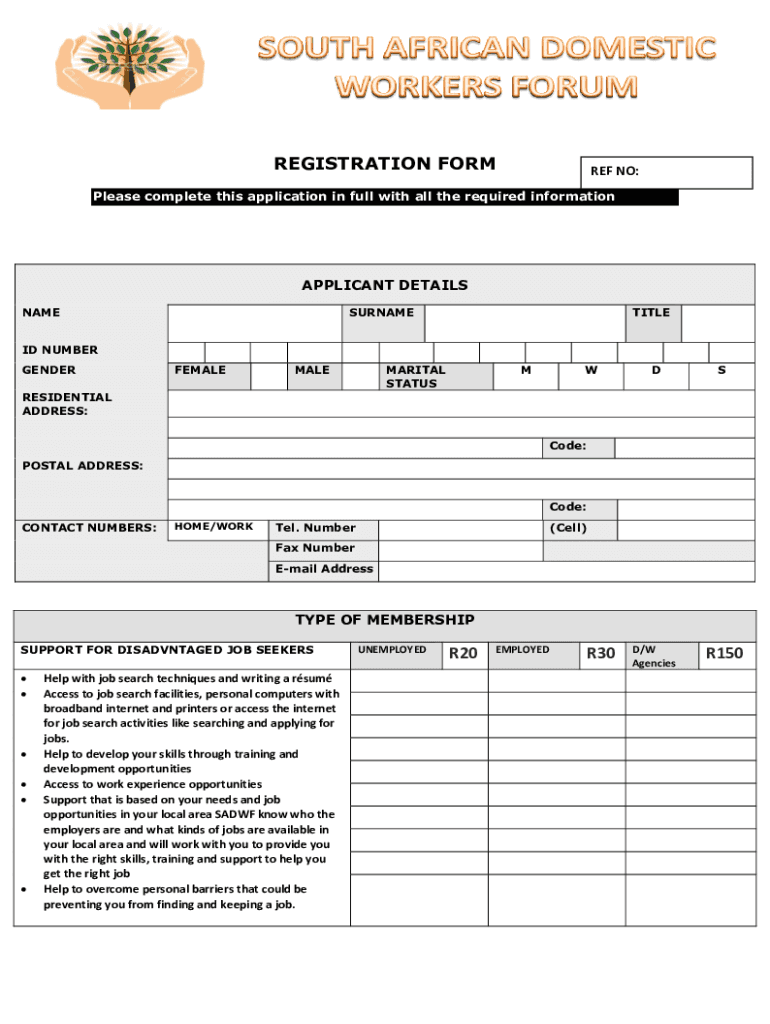 Fillable Online REGISTRATION FORM R30 D/W R150 Fax Email Print - pdfFiller