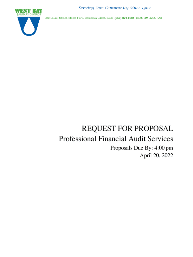 Fillable Online REQUEST FOR PROPOSAL Professional Financial Audit ... Fax Email Print - pdfFiller