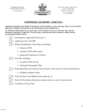 Fillable Online Special Use Permit - Inert Fill Fax Email Print - pdfFiller