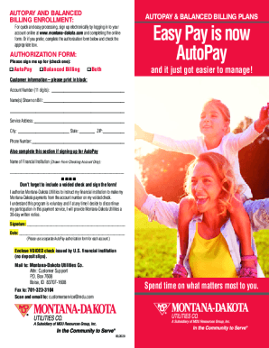Fillable Online Pay Your Bill With AutoPay and forget it. AutoPay ...