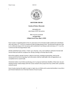 Fillable Online Sample Contracts to Bid in Dunn County (WI)GovWin IQ ...