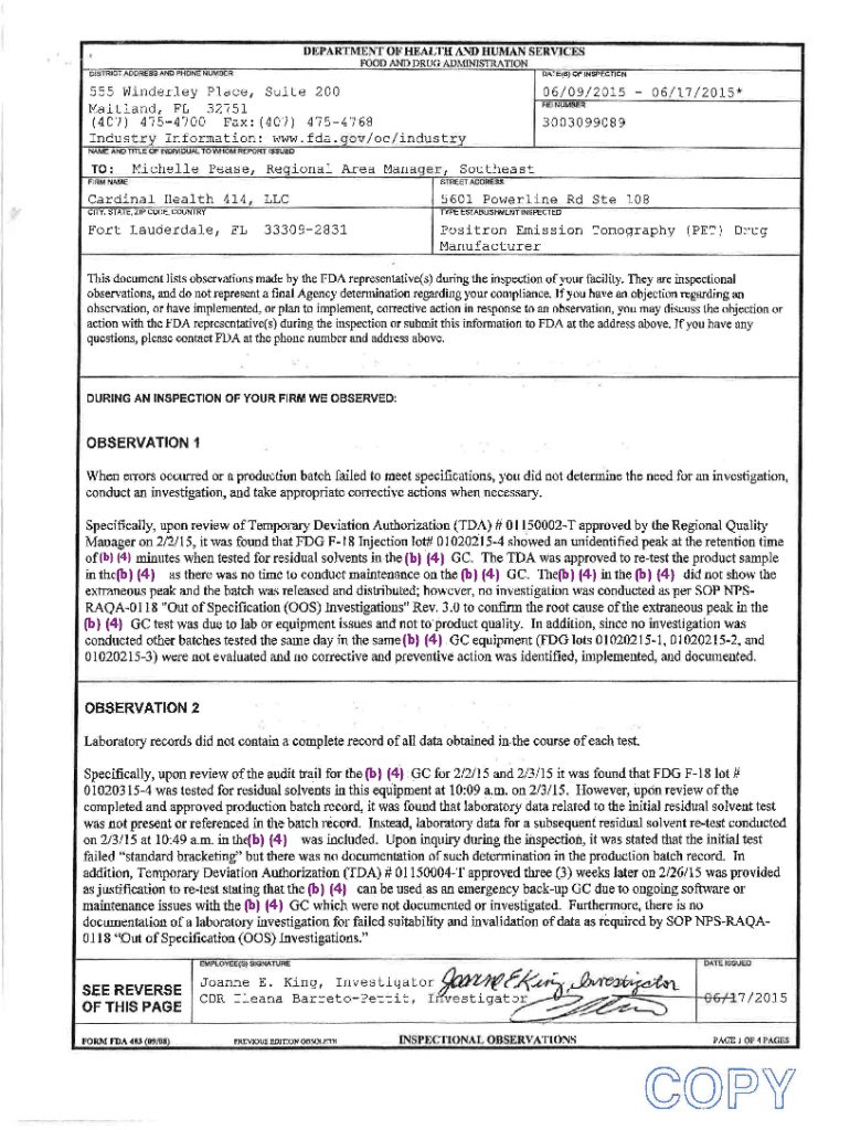Fillable Online Public Health Service Food and Drug Administration 555 ...