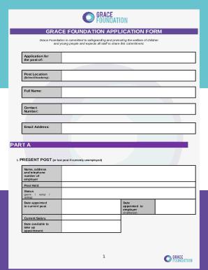 grace foundation application Doc Template | pdfFiller