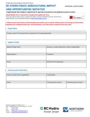 Fillable Online IOI Proposal Cover Form Fax Email Print - pdfFiller