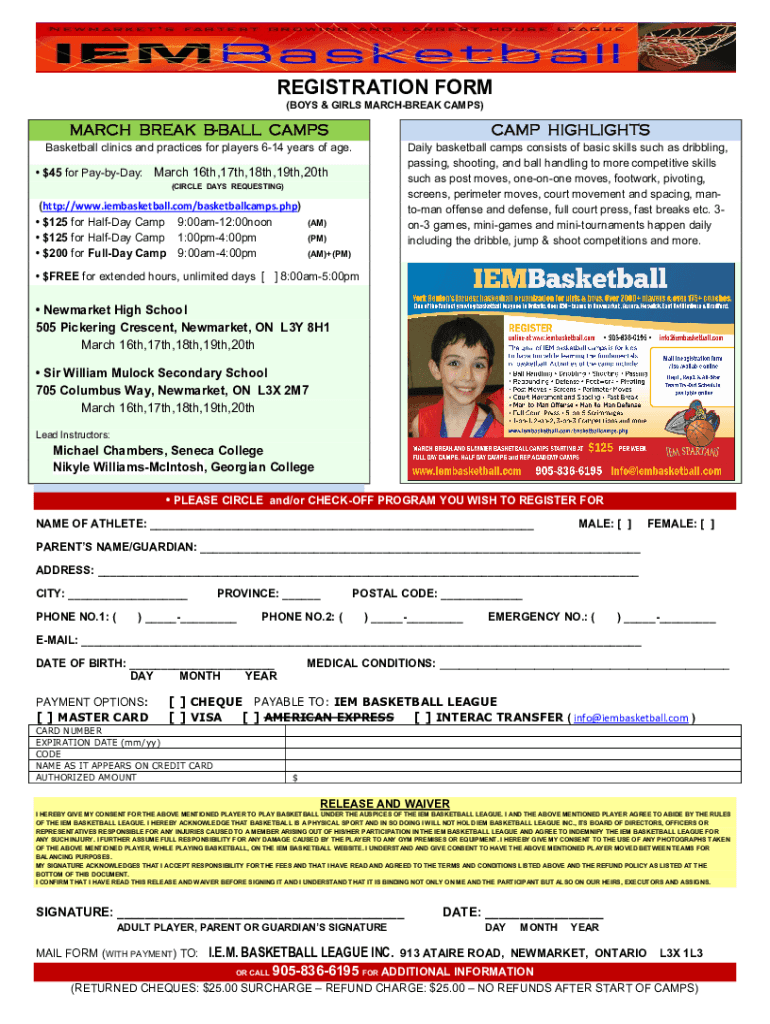 Fillable Online New Child Registration Form Template Fax Email Print - pdfFiller