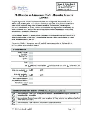 Fillable Online PI Attestation and Agreement Form Fax Email Print ...