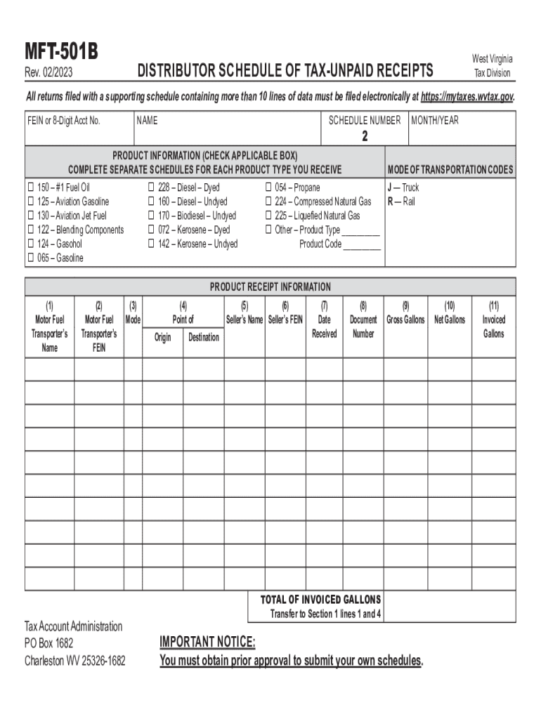 Fillable Online West Virginia Motor Fuel Distributor and Alternative ...