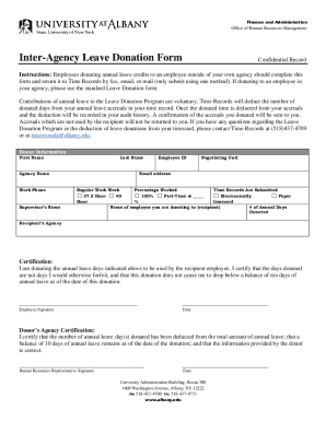 Fillable Online Outside Agency Donation of Annual Leave Credits Fax ...