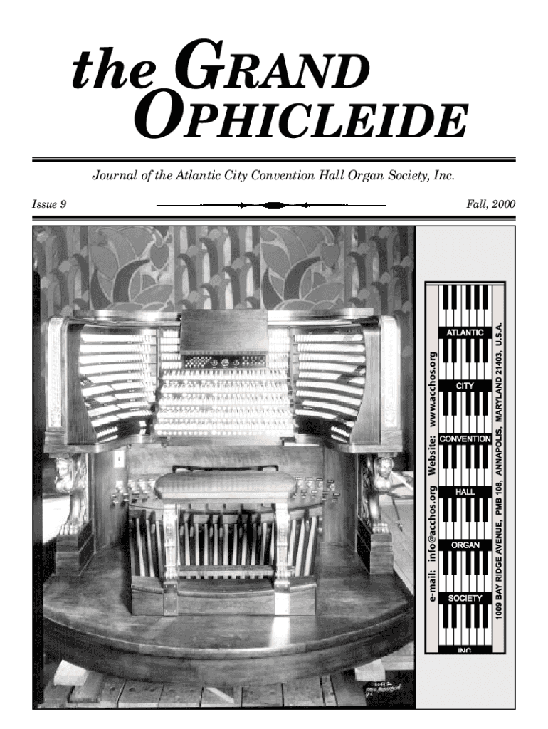 Fillable Online Atlantic City Convention Hall Organ Society Inc Fax ...