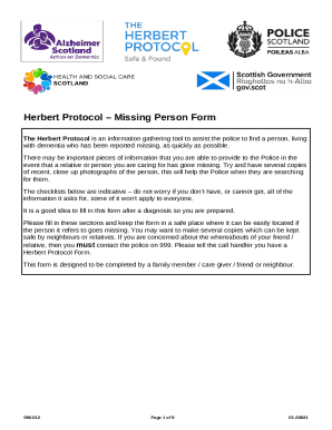 The Herbert Protocol: For when a vulnerable person goes ... Doc Template | pdfFiller