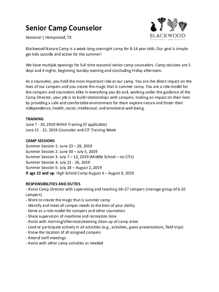 Fillable Online 20 Extraordinary Camps for Kids Who Love Nature Fax Email Print - pdfFiller