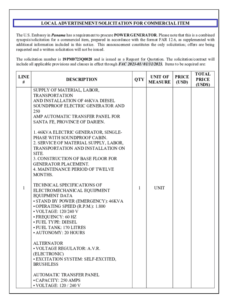 Fillable Online this is a combined synopsis/solicitation for commercial items Fax Email Print ...