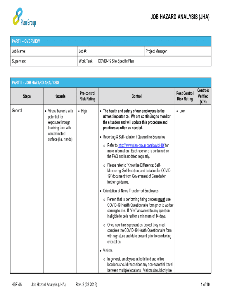Fillable Online Everything You Need to Run a Job Hazard Analysis (JHA ...