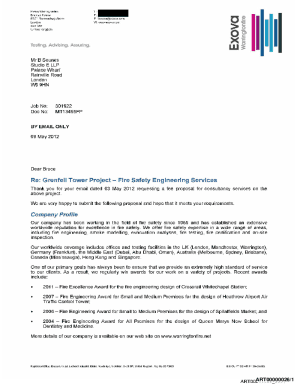 Fillable Online Fire Safety Engineering Services Company Profile Fax ...