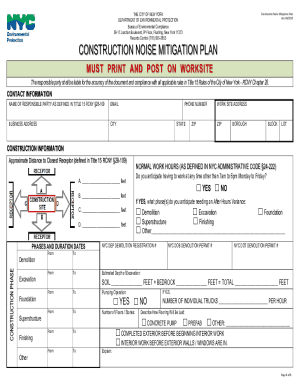 Fillable Online Noise Mitigation Form - Fill Online, Printable ...