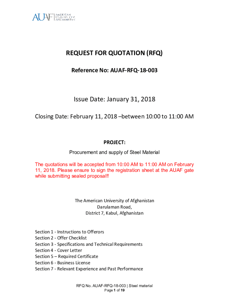Fillable Online REQUEST FOR QUOTATION - Army Contracting Command Fax ...