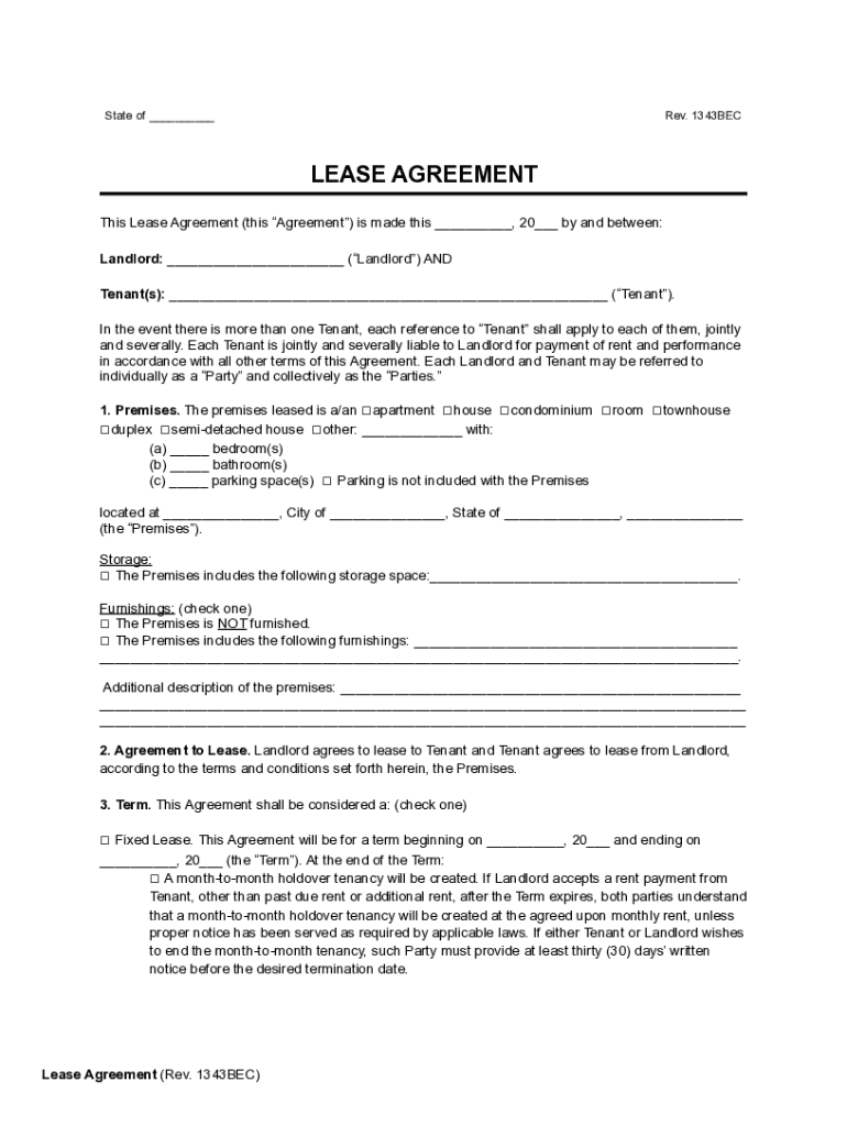 Fillable Online standard-residential-rental-lease-agreement-2023 Fax ...