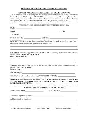 Fillable Online ARC ALTERATION APPLICATION FORM Fax Email Print - pdfFiller