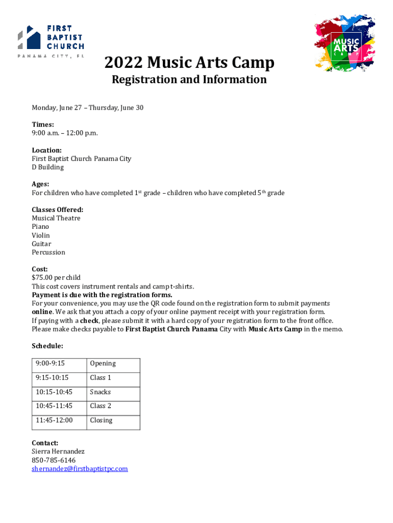 Fillable Online PDO Summer Camp Registration Form Fax Email Print ...