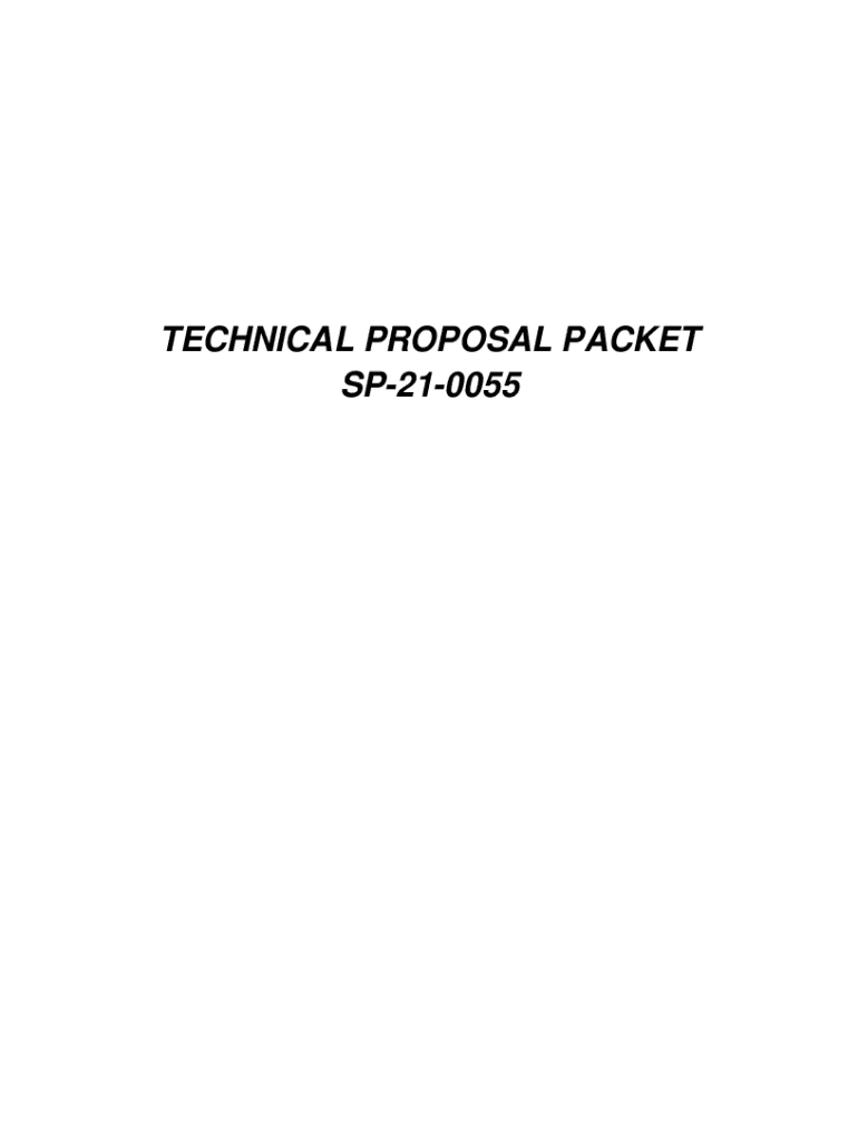 Fillable Online TECHNICAL PROPOSAL PACKET SP-21-0058 Fax Email Print ...