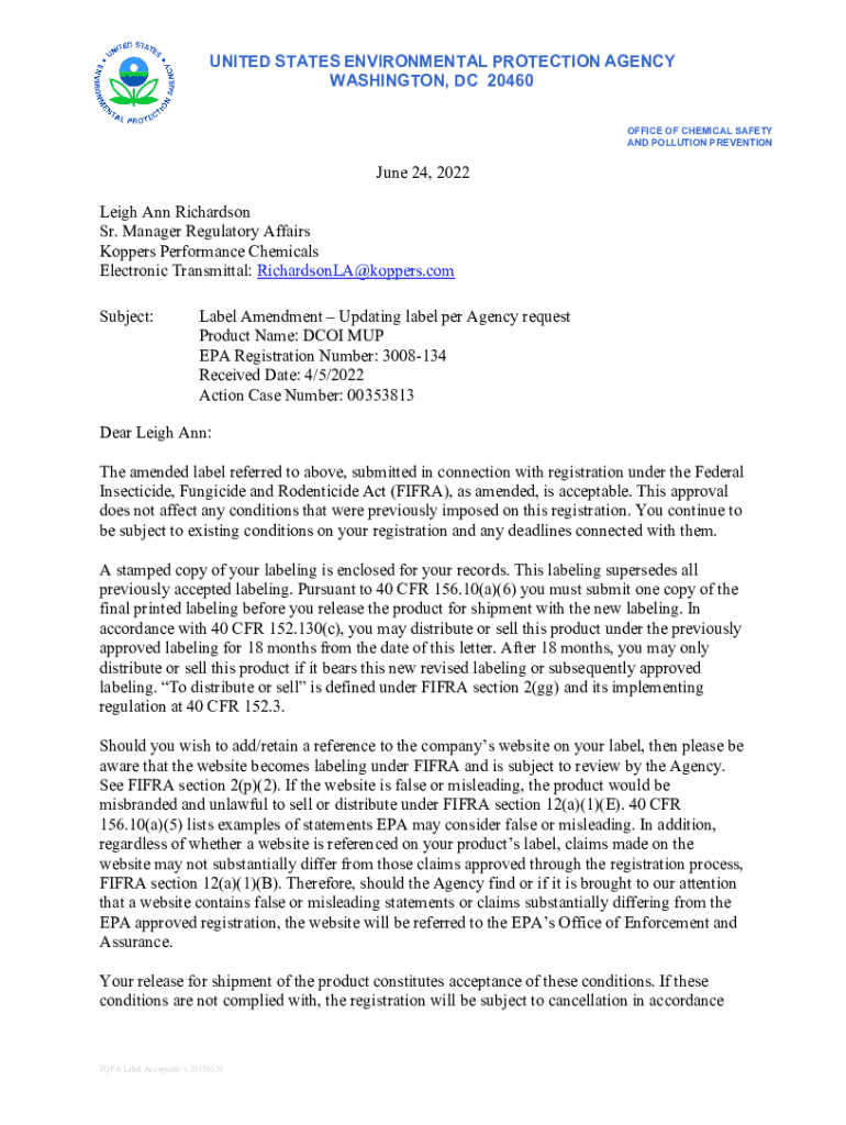 Fillable Online US EPA, Pesticide Product Label, InPro DCOI ...
