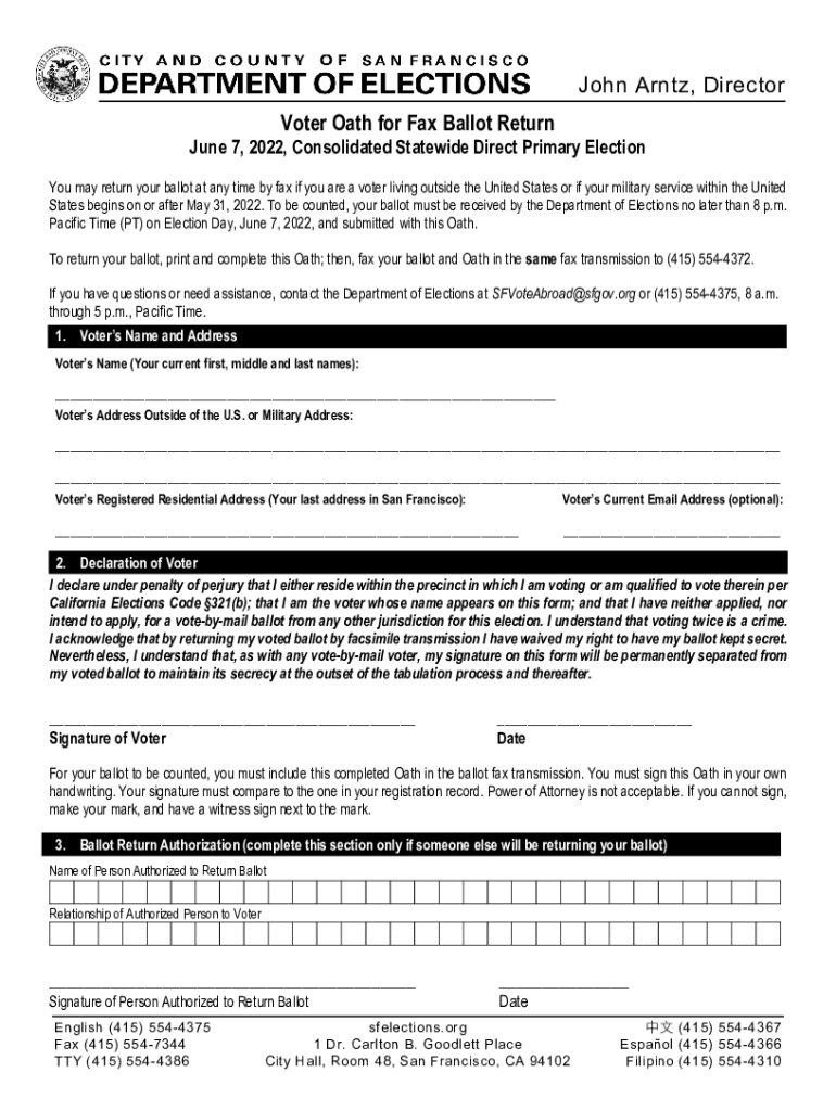 Fillable Online The Department of Elections Releases Preliminary Total ...