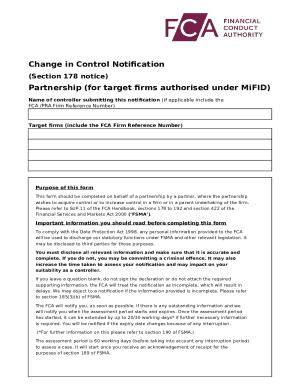 Change in control: notification s Doc Template | pdfFiller