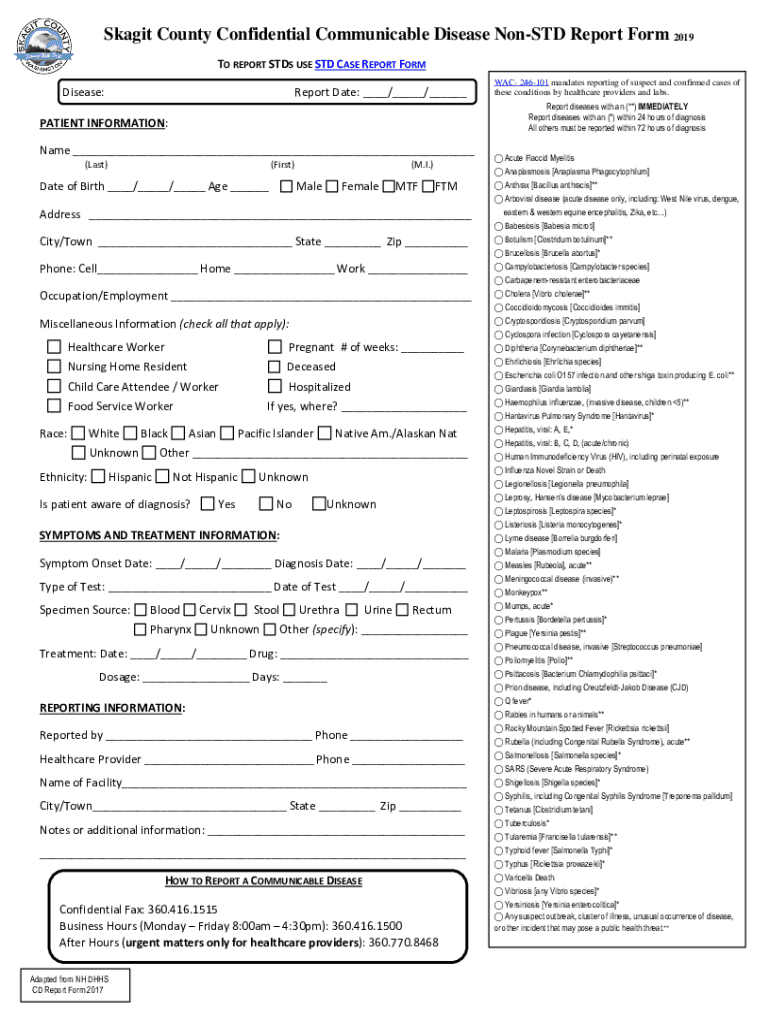 Fillable Online Infectious disease case report forms Fax Email Print ...
