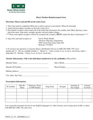 Fillable Online Prescription receipt(s) must contain all of the ...