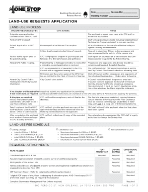 Fillable Online land use department application checklist Fax Email ...