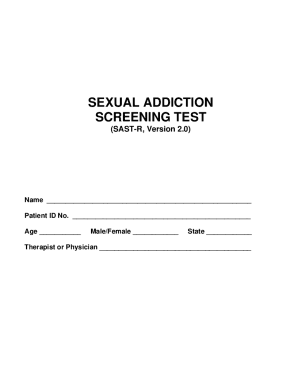 Fillable Online Sexual Addiction Screening Test (SAST) - Psychology ...