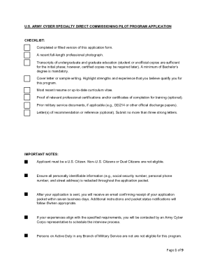 Fillable Online Direct Commissioning - U.S. Army Talent Management Fax ...