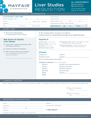 Fillable Online Liver Studies Mayfair Diagnostics Fax Email Print ...