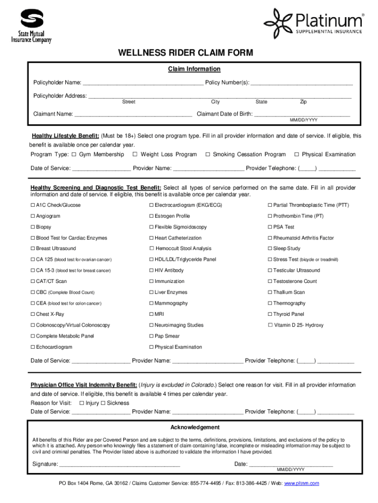 Fillable Online claim form domestic and international Fax Email Print ...
