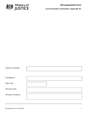 Fillable Online Sift assessment form Fax Email Print - pdfFiller