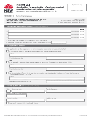 Fillable Online Form-A6-Application-to-register-change-of-objects-or ...