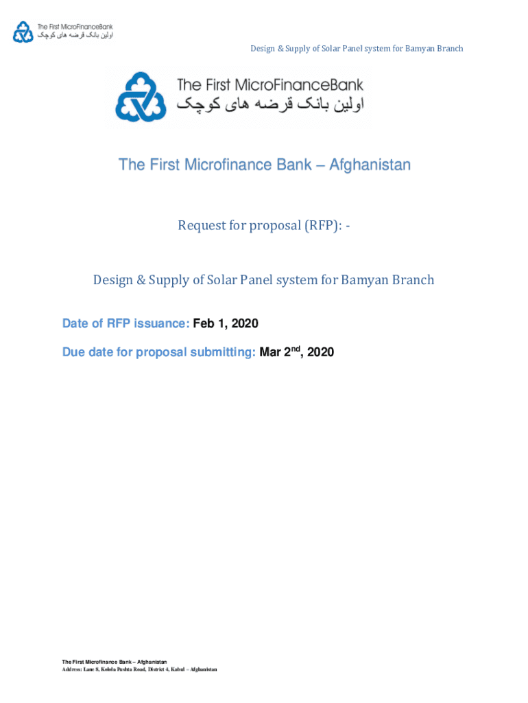 Fillable Online The First Microfinance Bank Afghanistan Fax Email Print ...